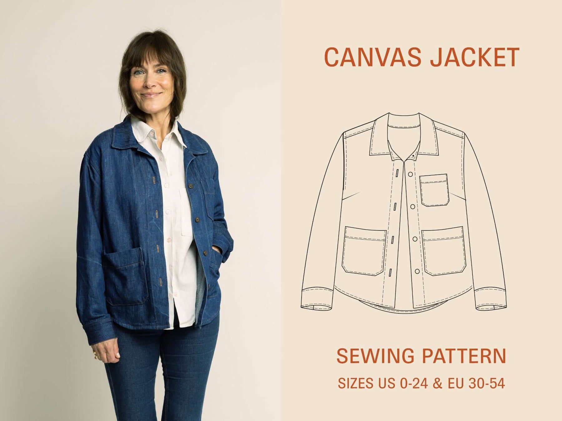 Canvas jacket sewing pattern | Wardrobe By Me