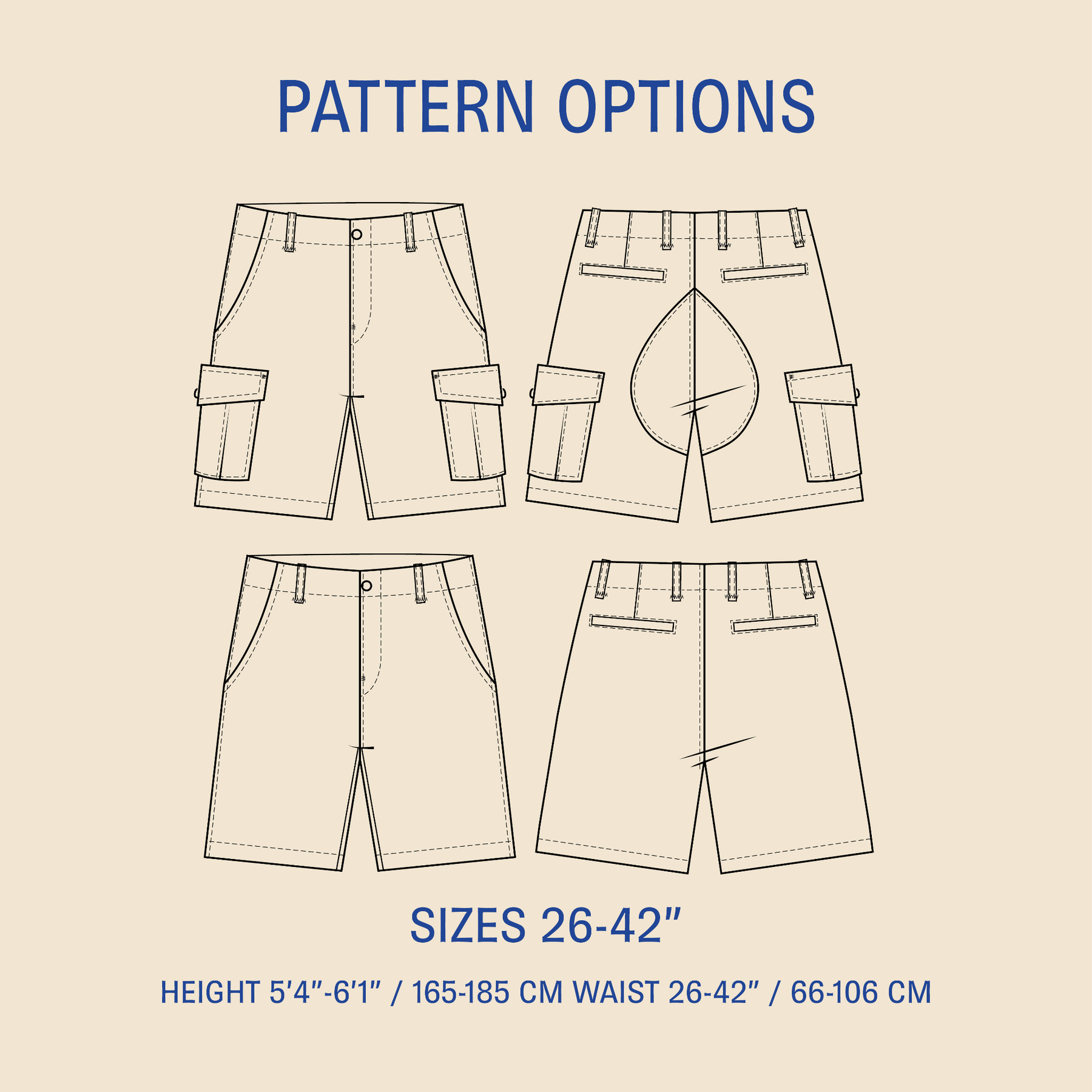 Cargo Shorts sewing pattern | Wardrobe By Me - We love sewing!