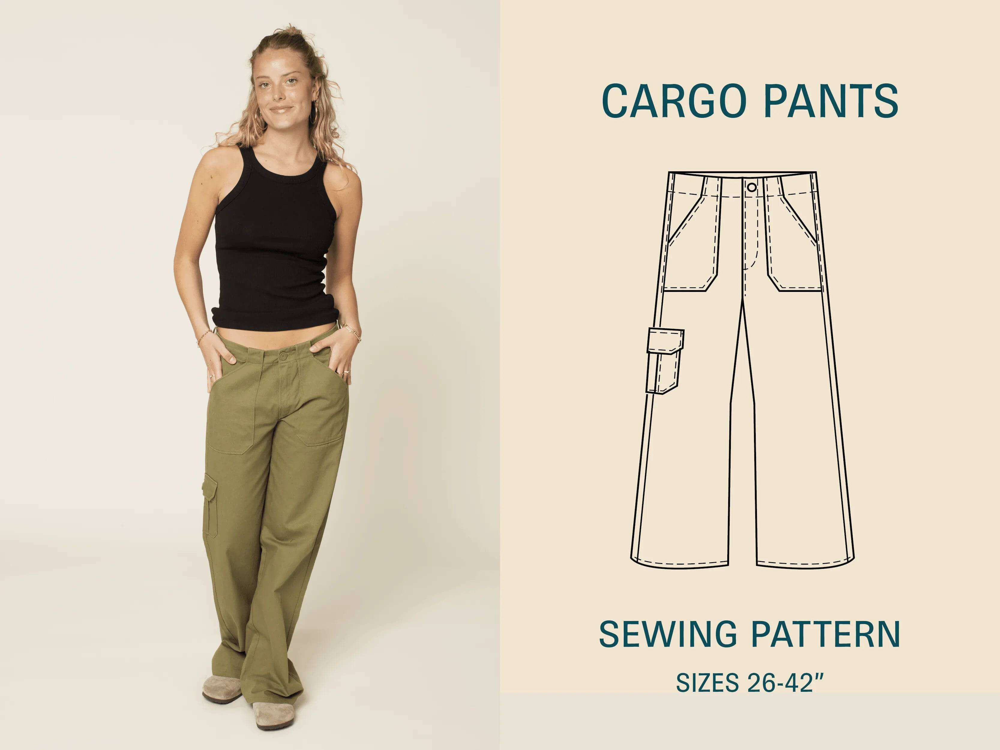 Cargo pants sewing pattern | Wardrobe By Me - We love sewing!